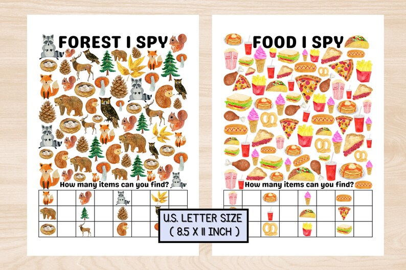 Themed I Spy Game Printable Activity for Kids Preschool Kindergarten ...