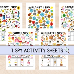 Themed I Spy Game: 5 Printable Kids Activities (digital Download) - Etsy