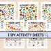 Themed I Spy Game Printable Activity for Kids Preschool Kindergarten ...
