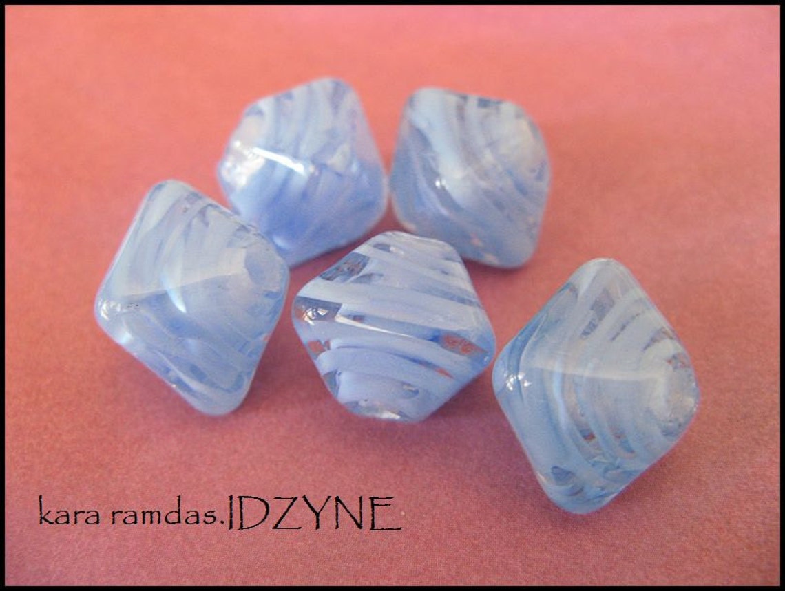 Periwinkle Blue Ribbon Diamonds Set of 5 - Etsy