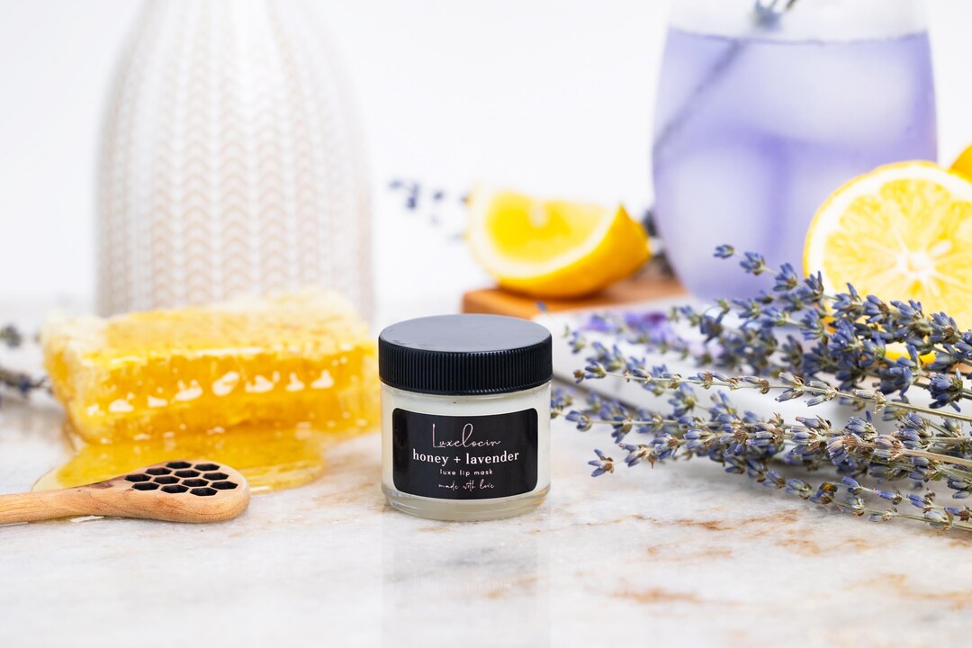 Honey + Lavender Whipped Lip Mask, Lip Treatment, Natural Lip Care, Lip ...