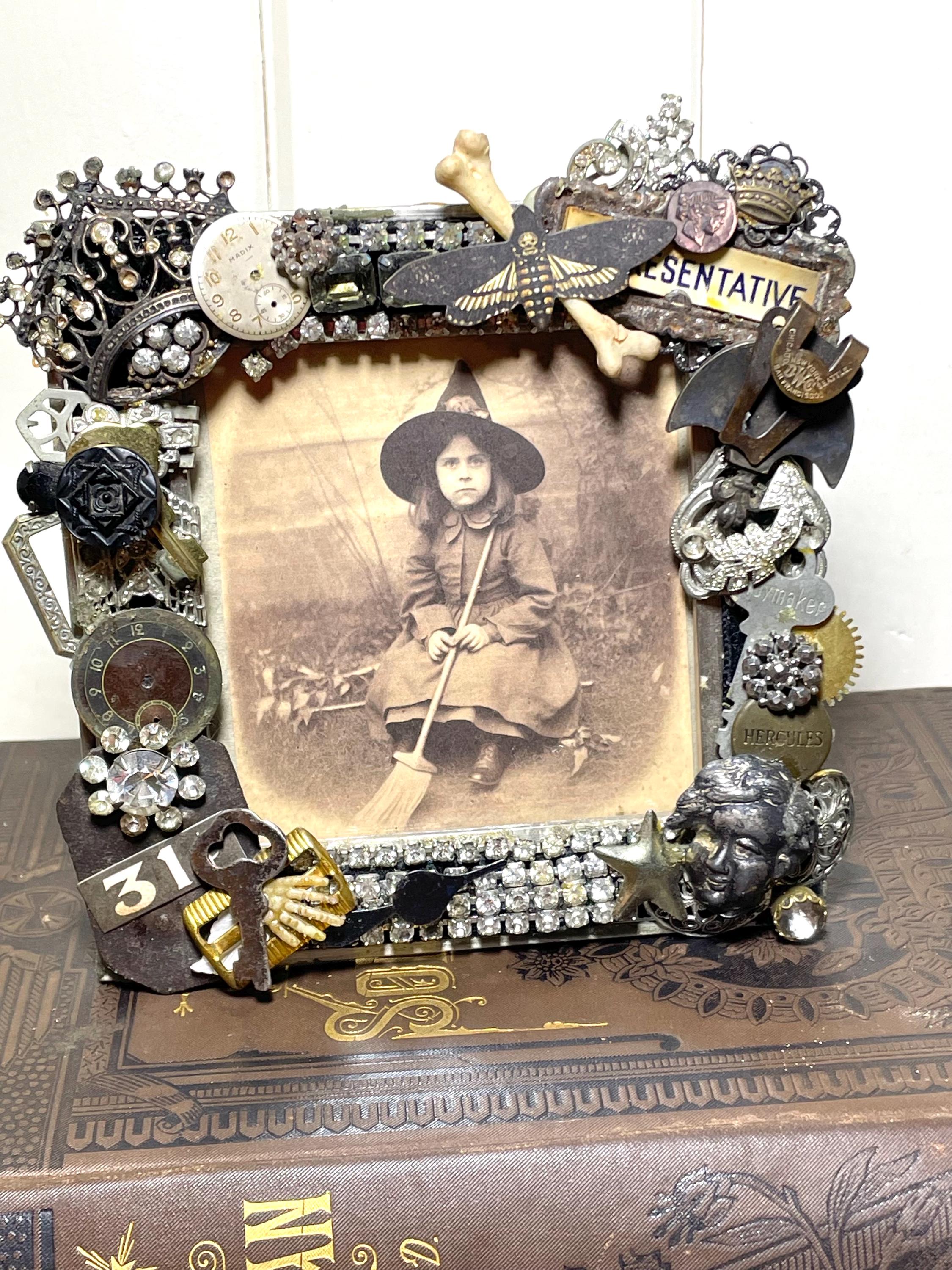 Embellished Photo Frame Perfect for Halloween Spooky Parts Witch ...