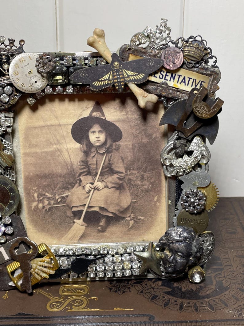 Embellished Photo Frame Perfect for Halloween Spooky Parts Witch ...