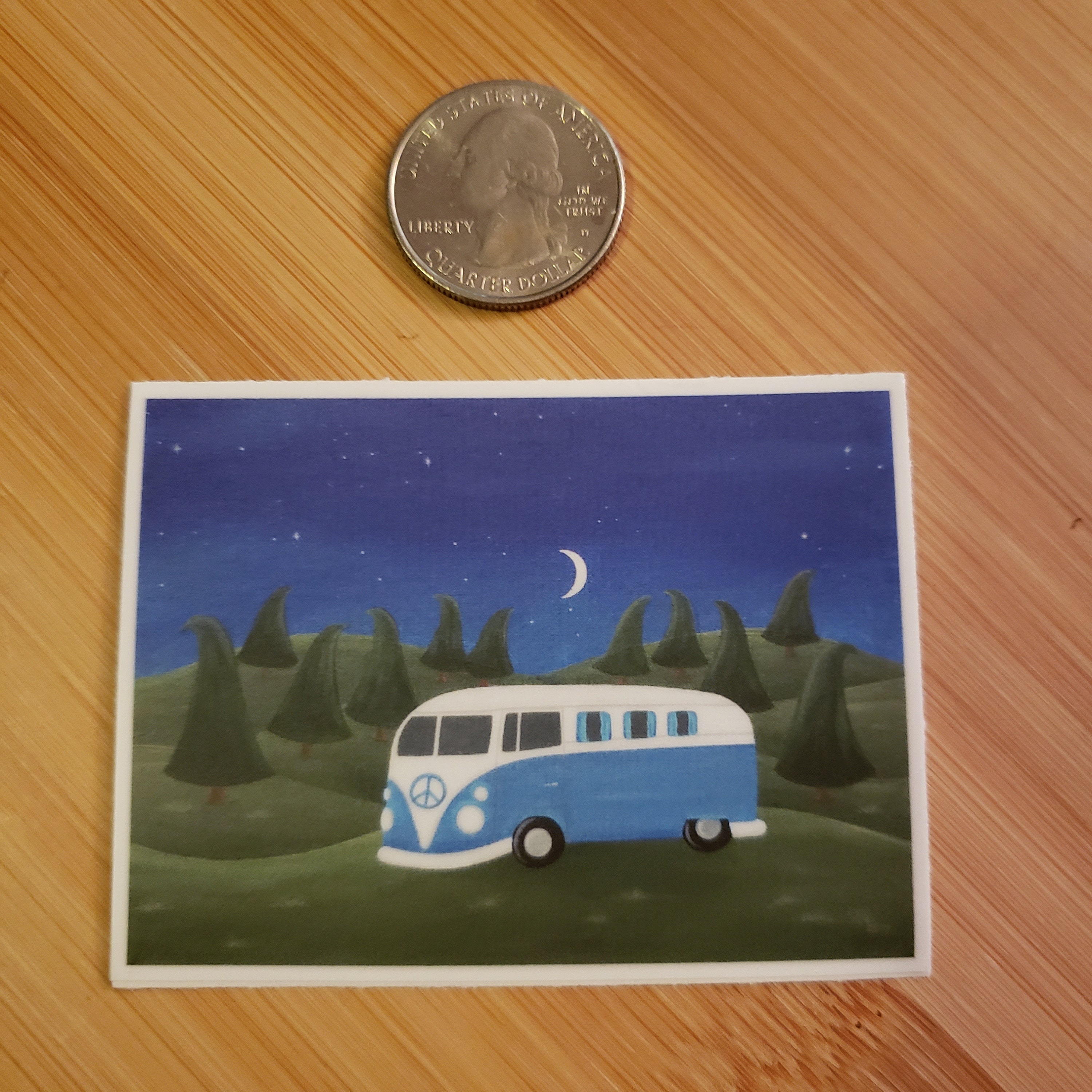 VW Bus vinyl Waterproof Sticker Peace Hippie Van Life - Etsy