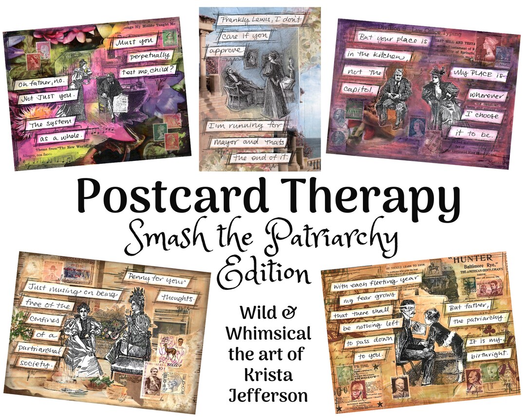 NEW! Postcard Therapy; Smash the Patriarchy Edition -5 Postcard Set ...