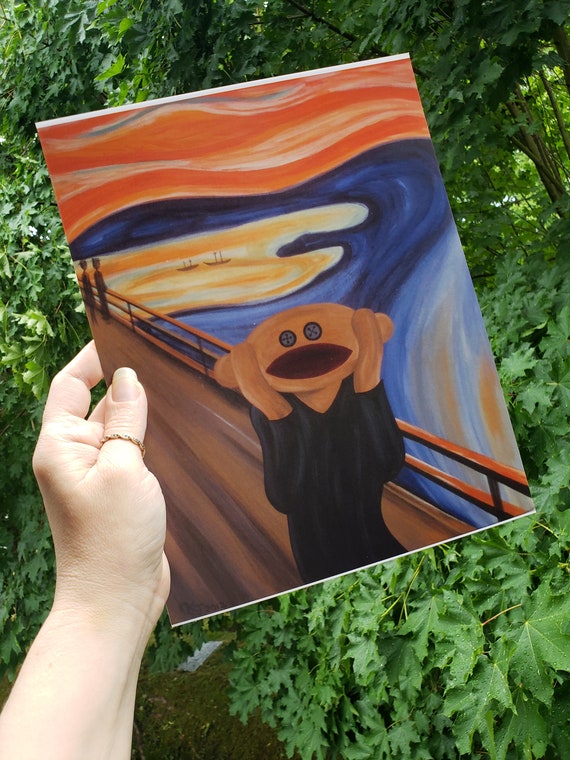 Sock Monkey Masterpiece The Scream by Edvard Munch | Etsy