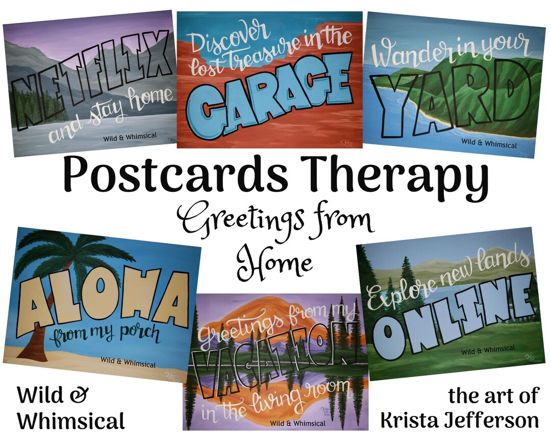 Postcard Therapy- Greetings From Home - Etsy