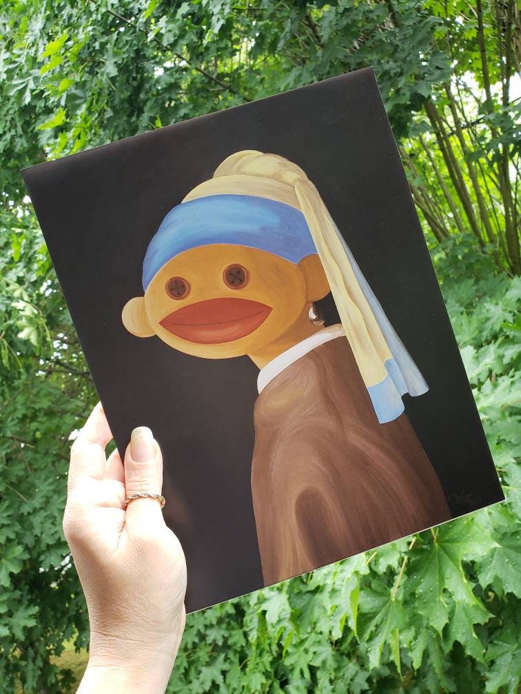 Johannes Vermeer Girl With A Pearl Earring Parody