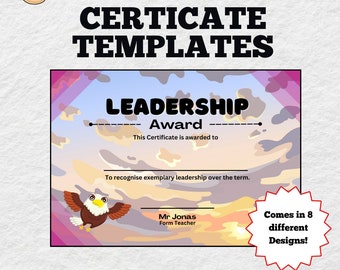 Custom Award Certificate Canva Template Bundle Editable Digital ...