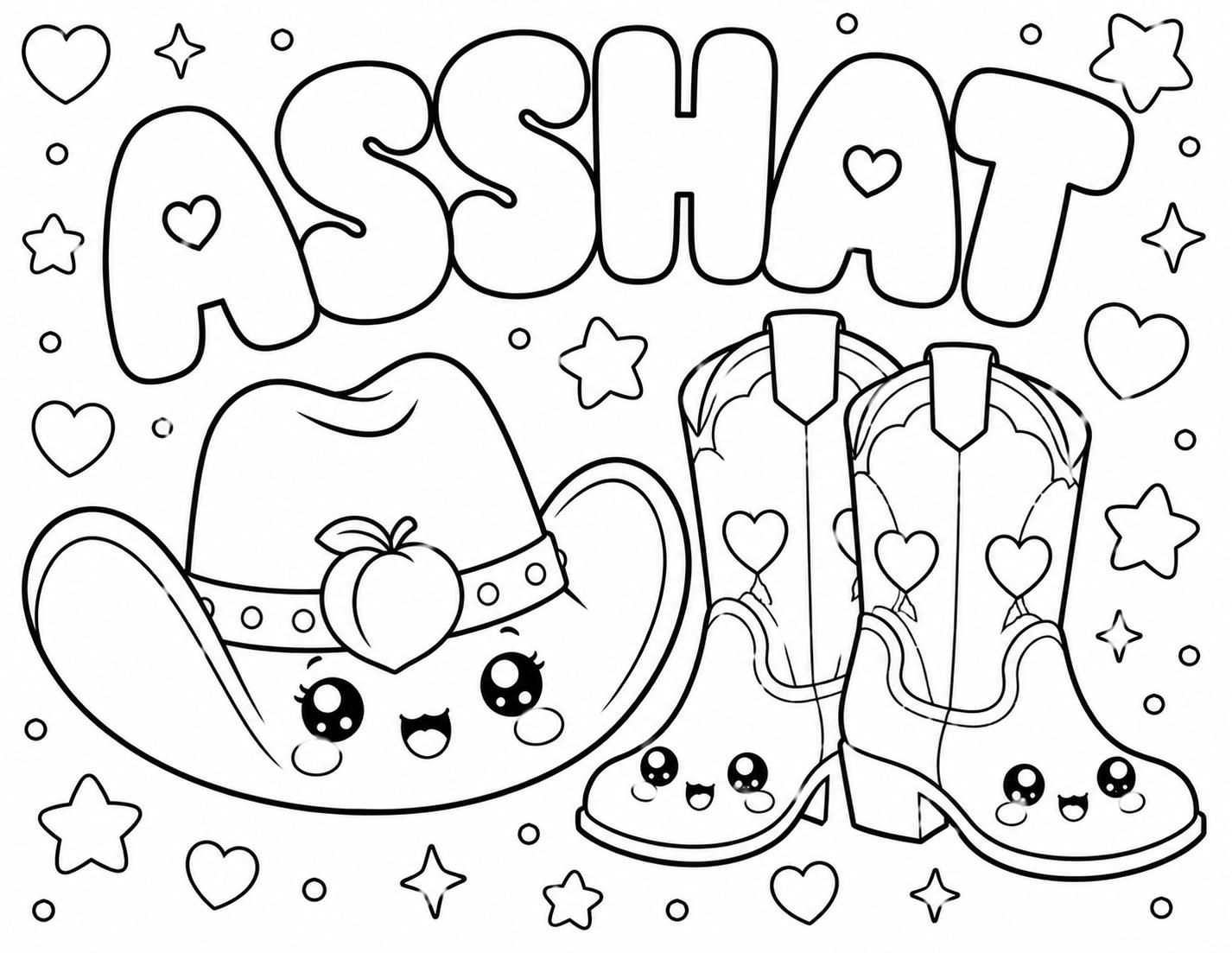 50 Unhinged Kawaii Coloring Pages for Adults – Sassy Animals, Swear ...