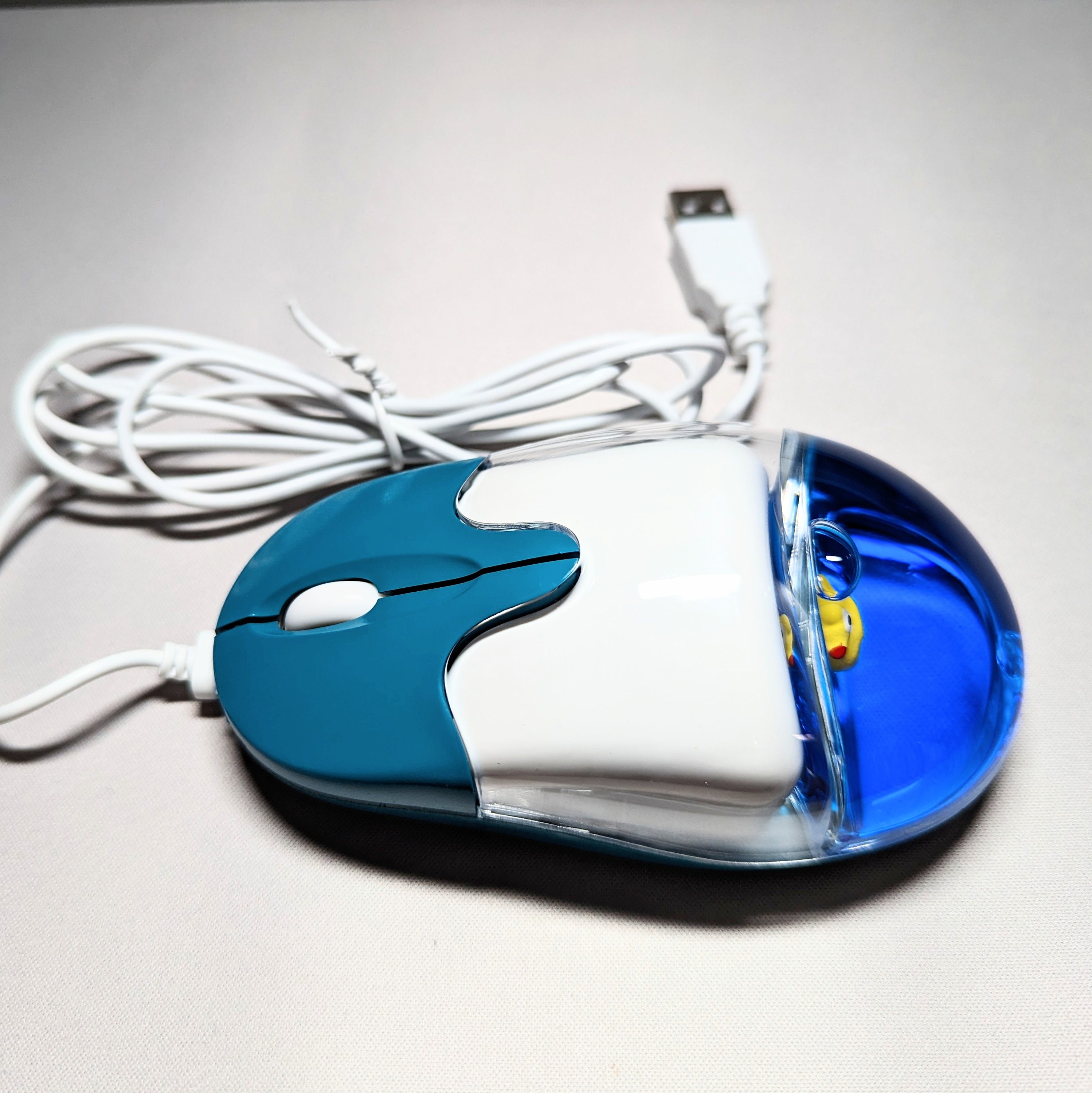 Y2K Aqua Style Mouse (USB) With Duck Floater - Etsy