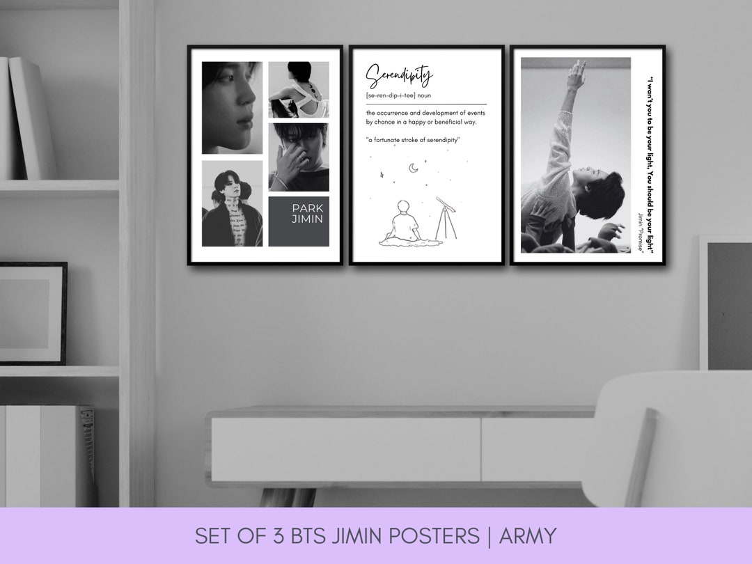BTS Jimin 3 Poster Set Digital Download Aesthetic Printable Wall Art ...