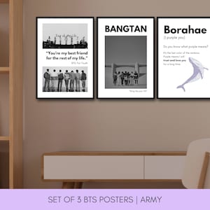BTS 3 Poster Set Digital Download Aesthetic Printable Wall Art ...