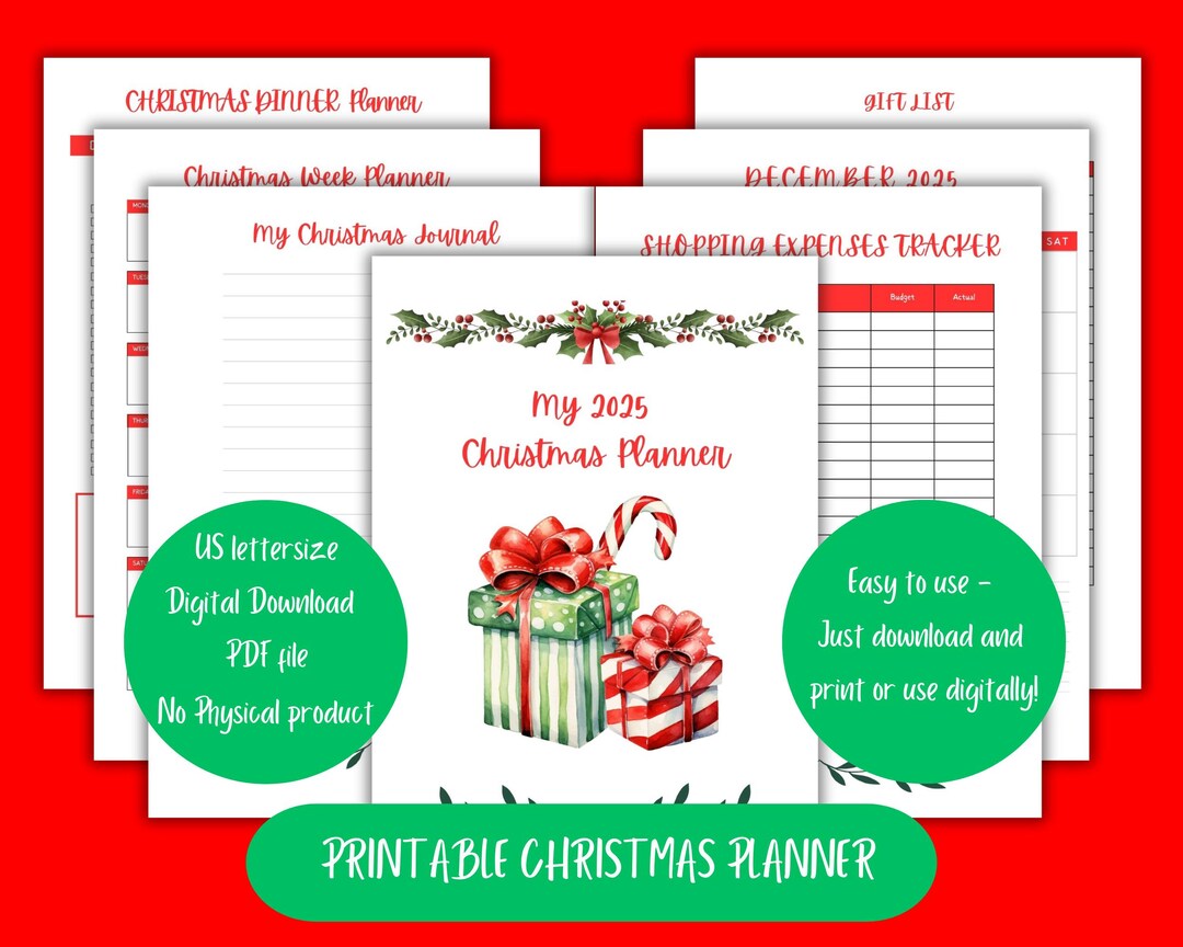 Christmas Gift and Budget Planner | Holiday Spending Tracker ...