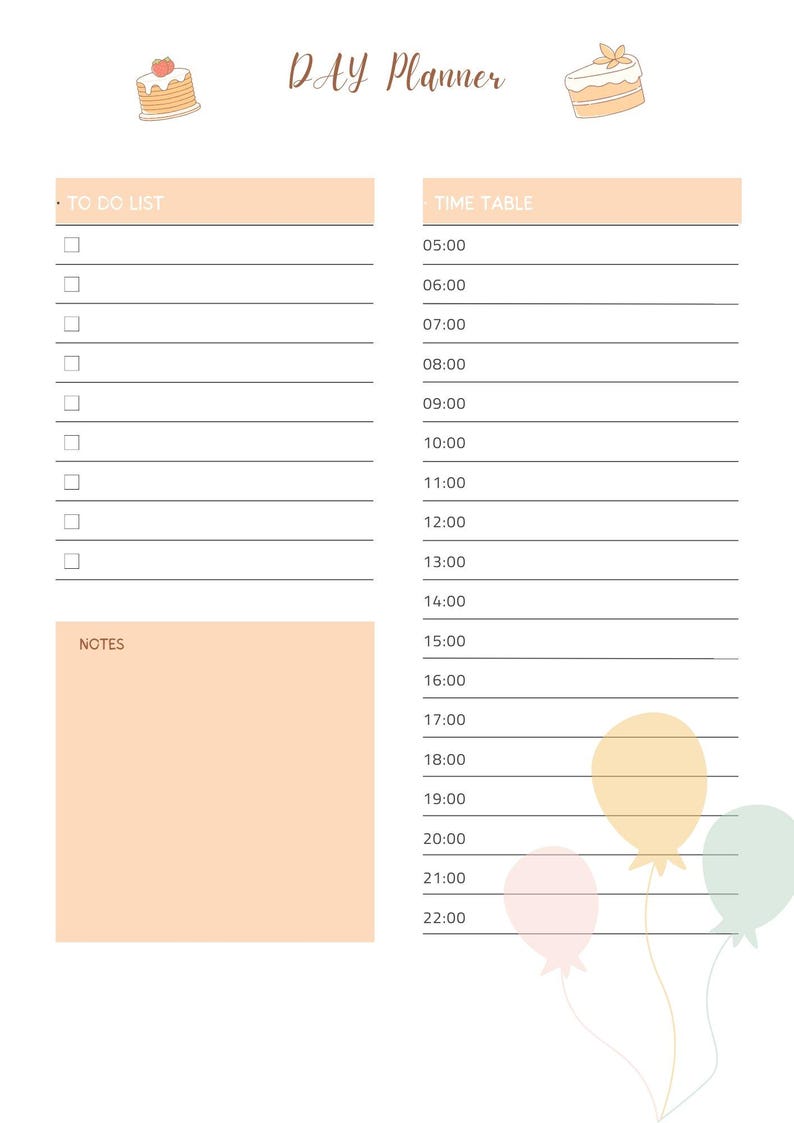 Digital Printable Birthday Party Planner Birthday Itinerary Birthday ...