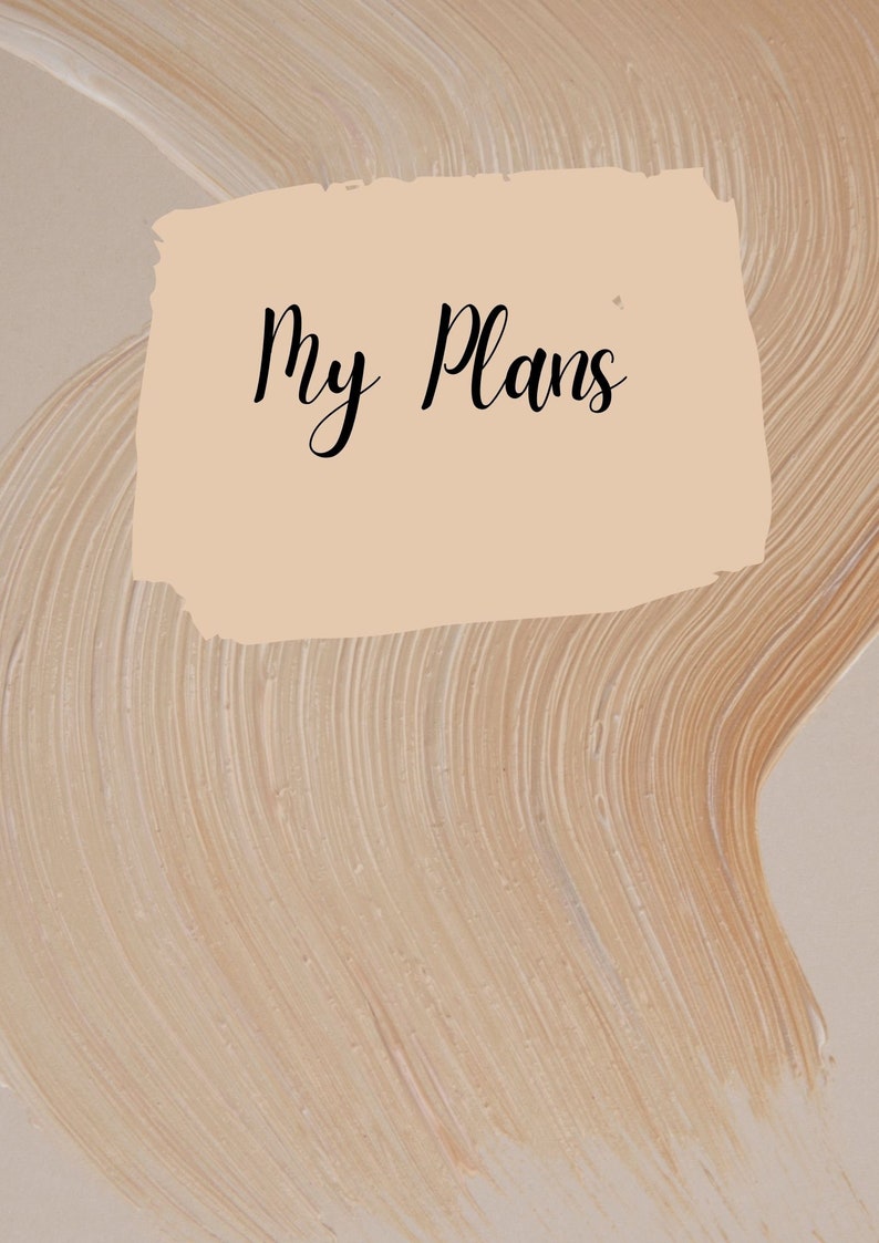 Simple Brown Printable Planner Organizer Scheduler Diary Journal; Daily ...