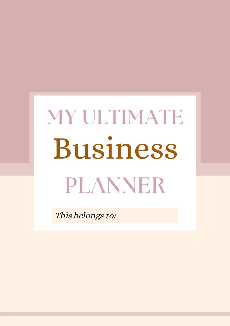Ultimate Business Planner Printable | Small Business Organizer | Women ...