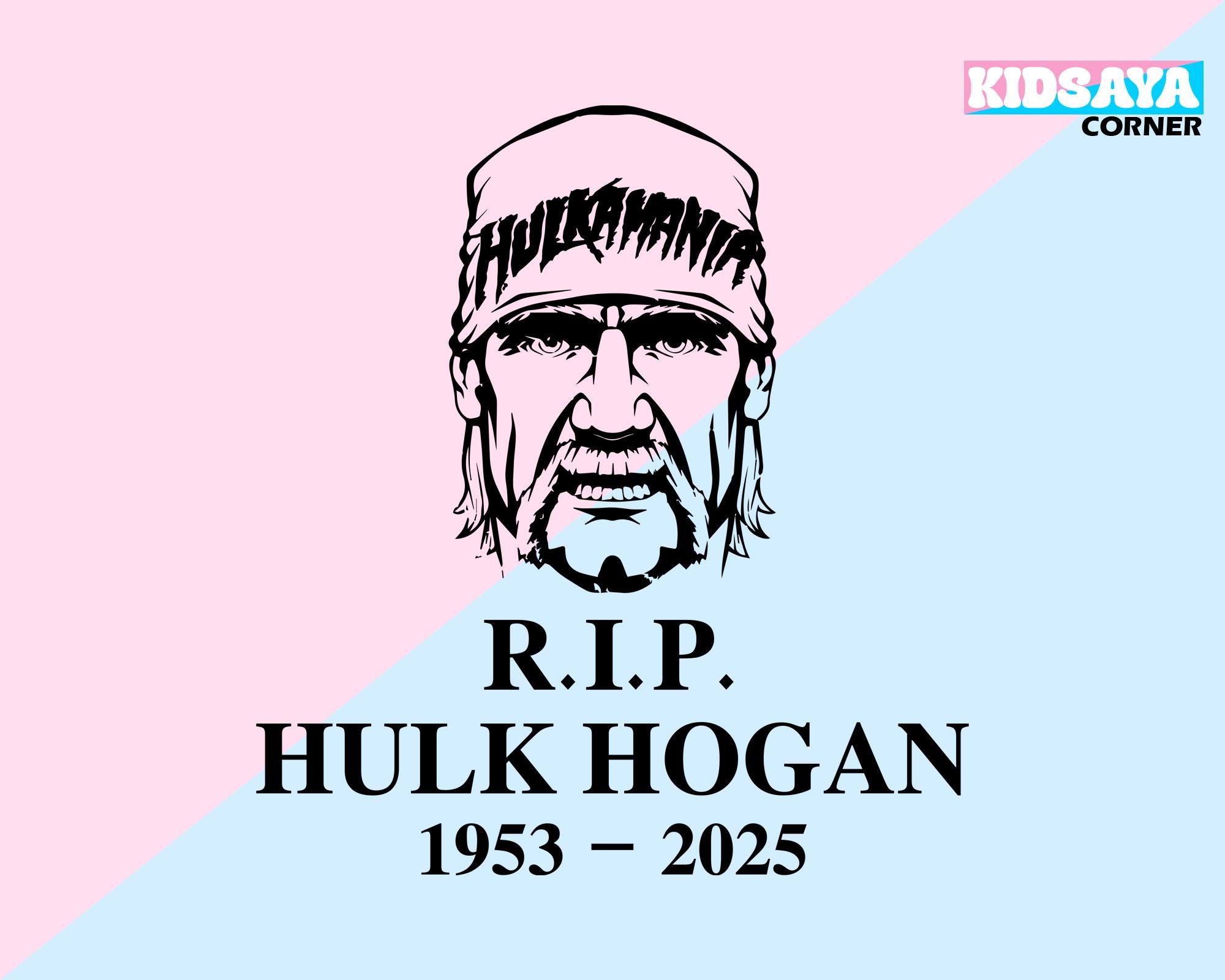 RIP Hulk Hogan Vintage T-shirt Design: 90s Wrestling Fan Art (PNG, SVG ...