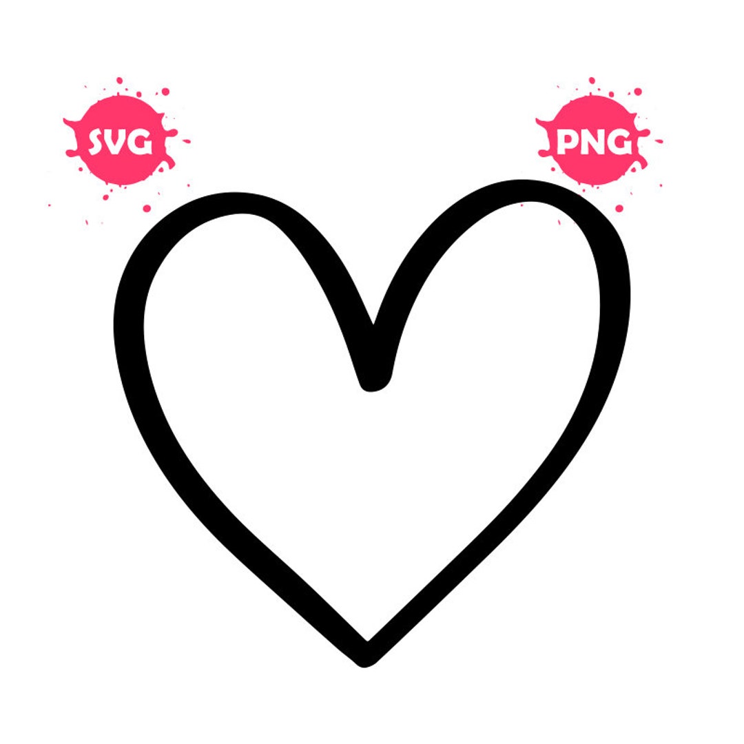Hand-drawn Heart Svg, Heart Outline Svg, Heart Svg,sketch, Valentine ...