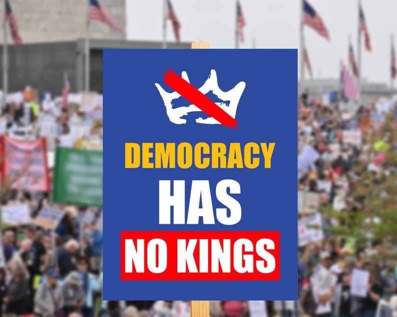 Anti Trump Protest Signs Bundle, No Kings Day Poster, Political ...