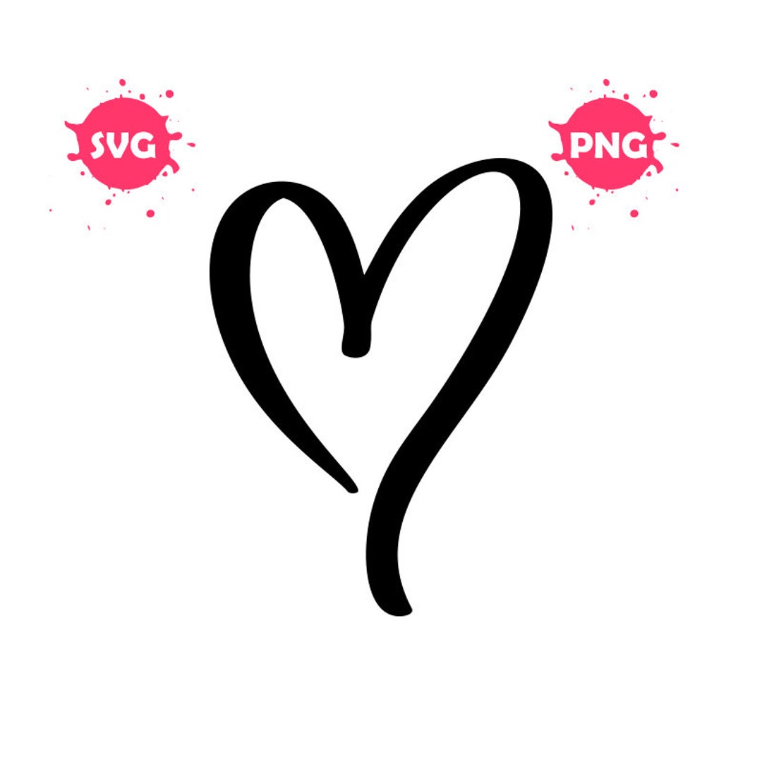 Corazón dibujado a mano svg, Contorno del corazón Svg, Corazón SVG ...
