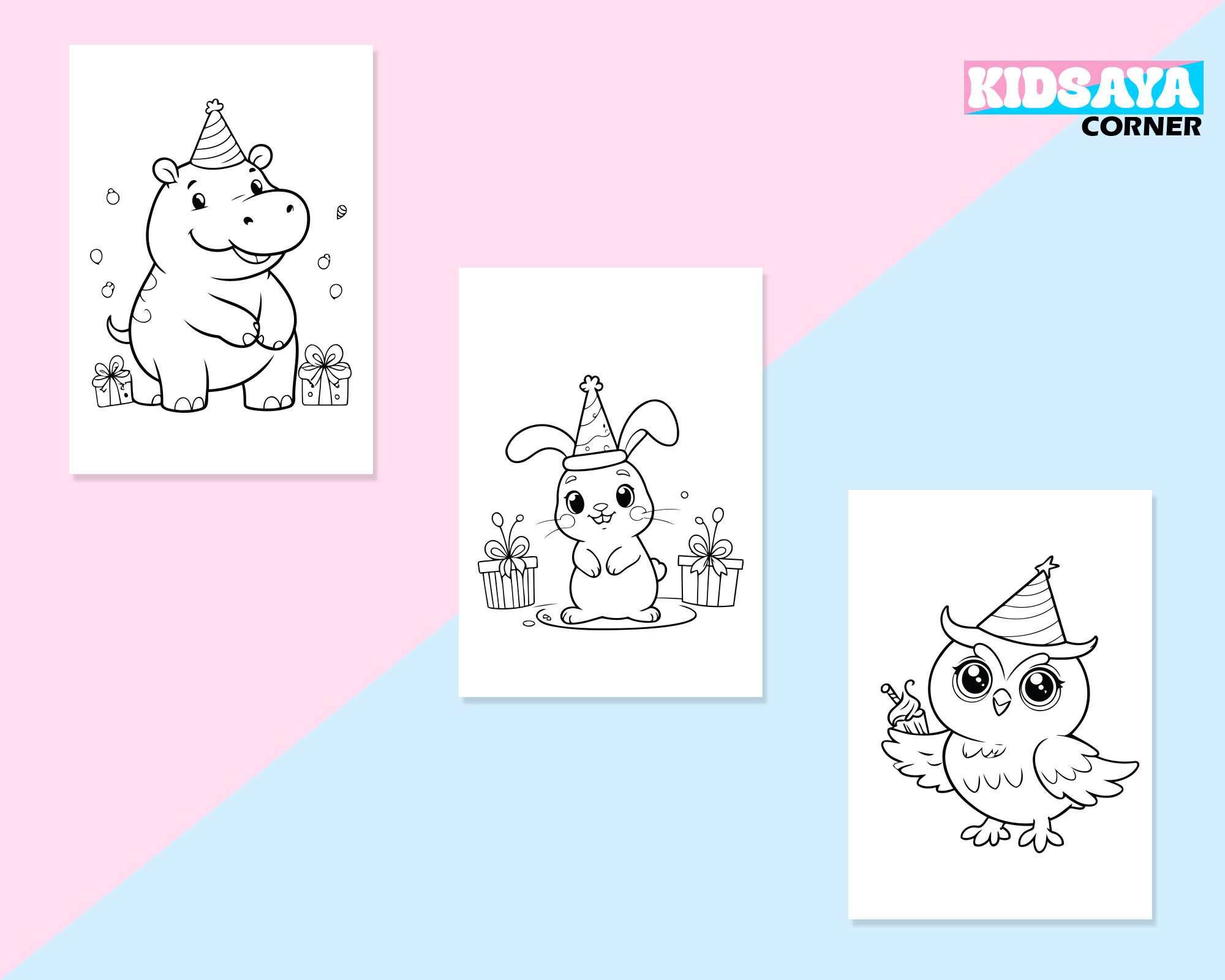 Birthday Party Coloring Sheet, Birthday Coloring Pages, Birthday ...