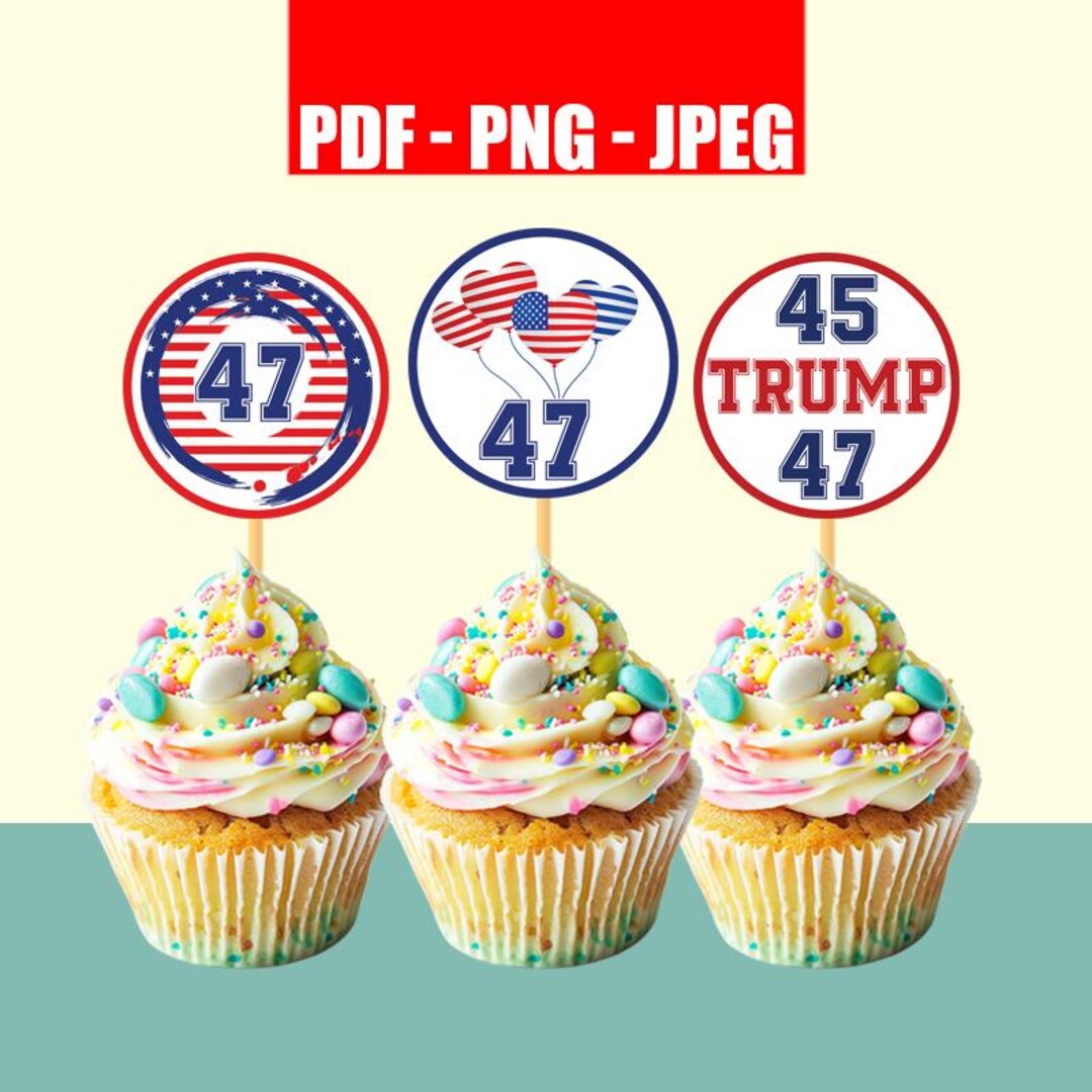 2025 Trump Presidential Inauguration Cupcake Toppers Trump Inauguration ...