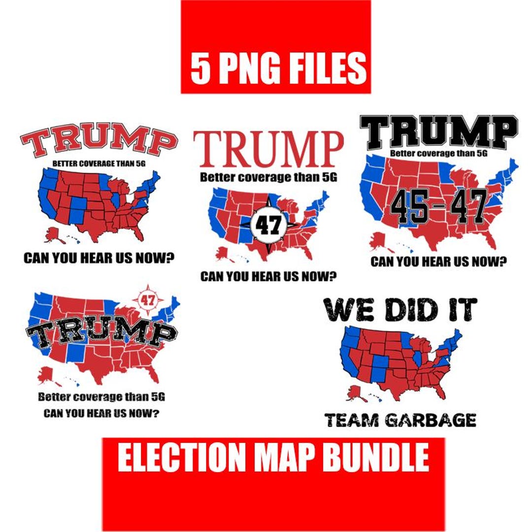 Trump Election Map PNG Bundle (digital Download) - Etsy