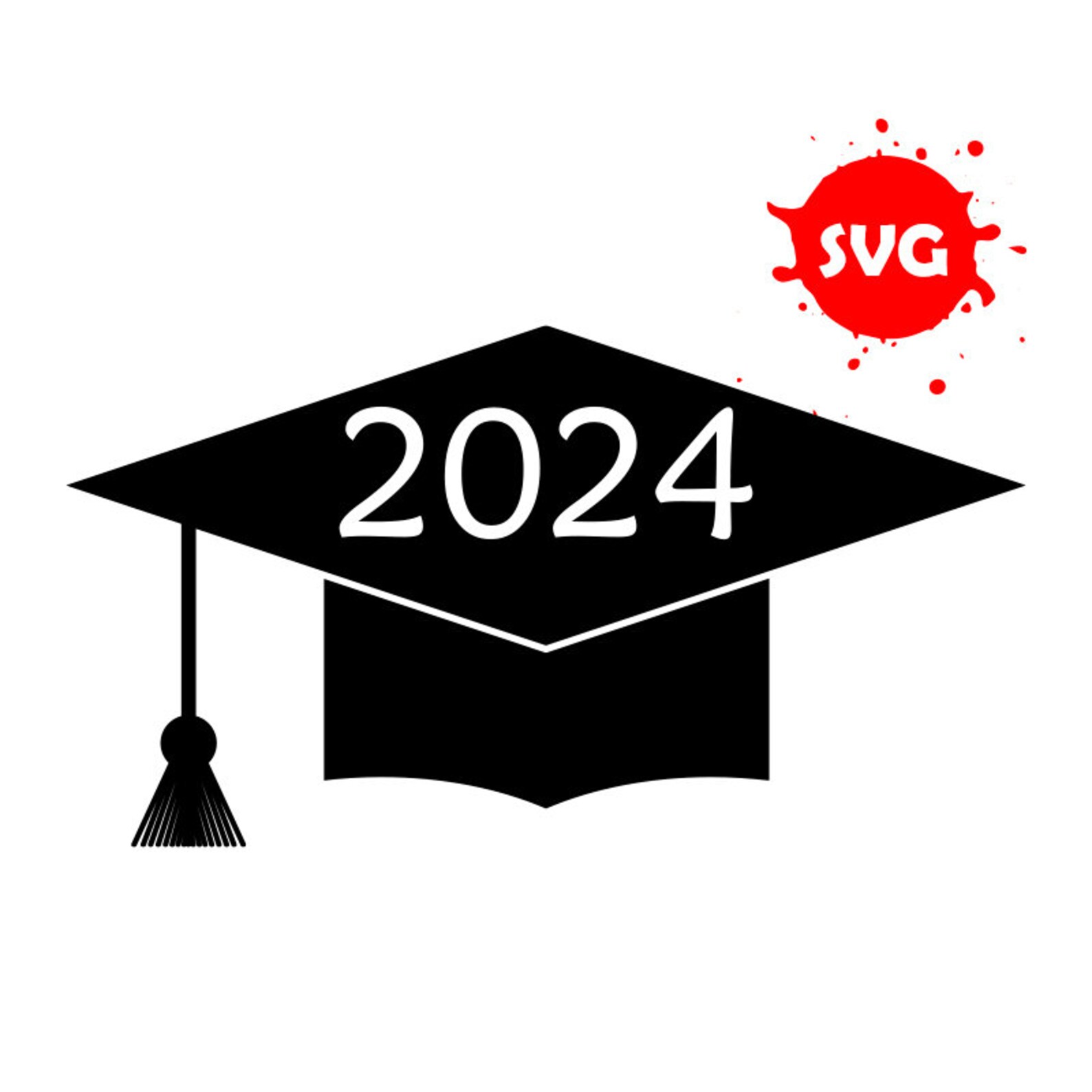 Graduation Cap 2024 SVG, Graduation Cap SVG, Graduation 2024, Class of ...