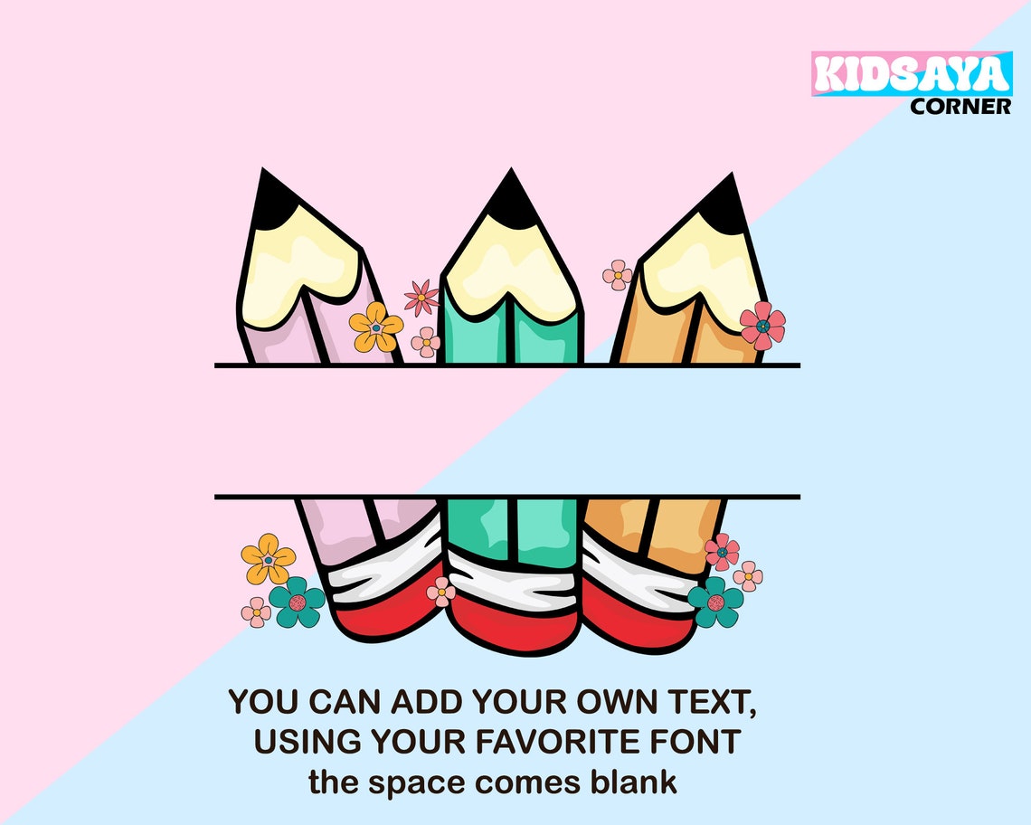 Pencil Name Frame Png, Teacher Png, Teacher Shirt, School Png, Digital ...