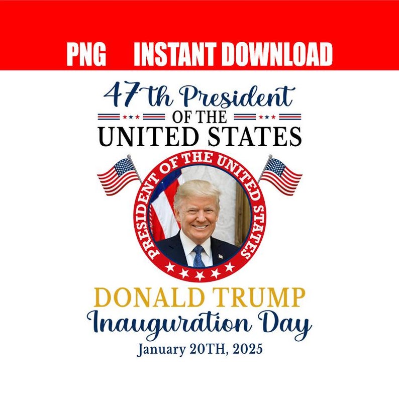Donald Trump Inauguration Day 2025 Png, 47th US President Inauguration ...