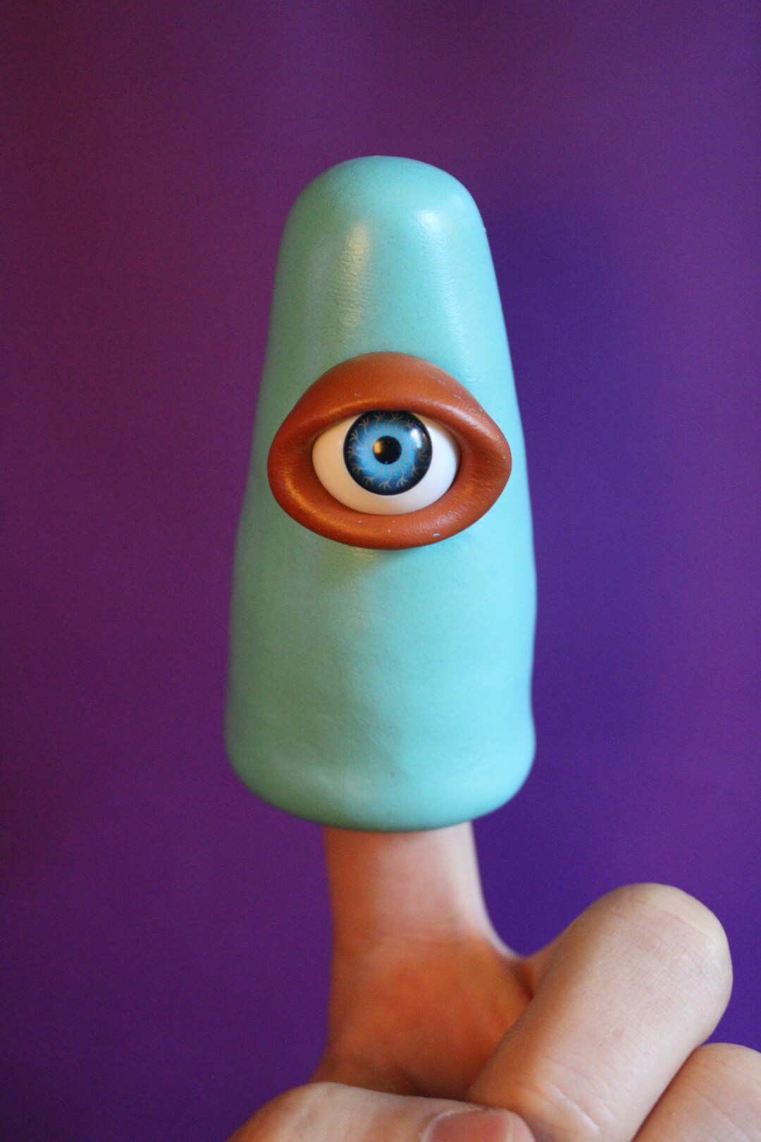 Blue Blob doubles as a Finger Puppet - Etsy