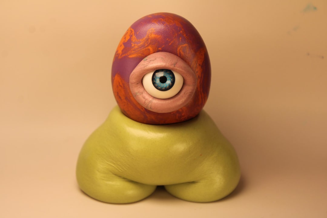 Green/purple Blob Head - Etsy