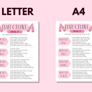 Bar Crawl Scavenger Hunt, Birthday Bar Crawl Printable, Ladies Night ...