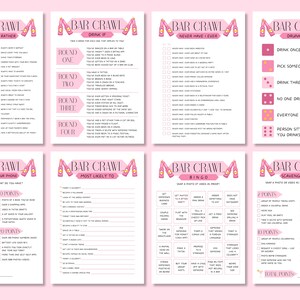 Bar Crawl Scavenger Hunt, Birthday Bar Crawl Printable, Ladies Night ...
