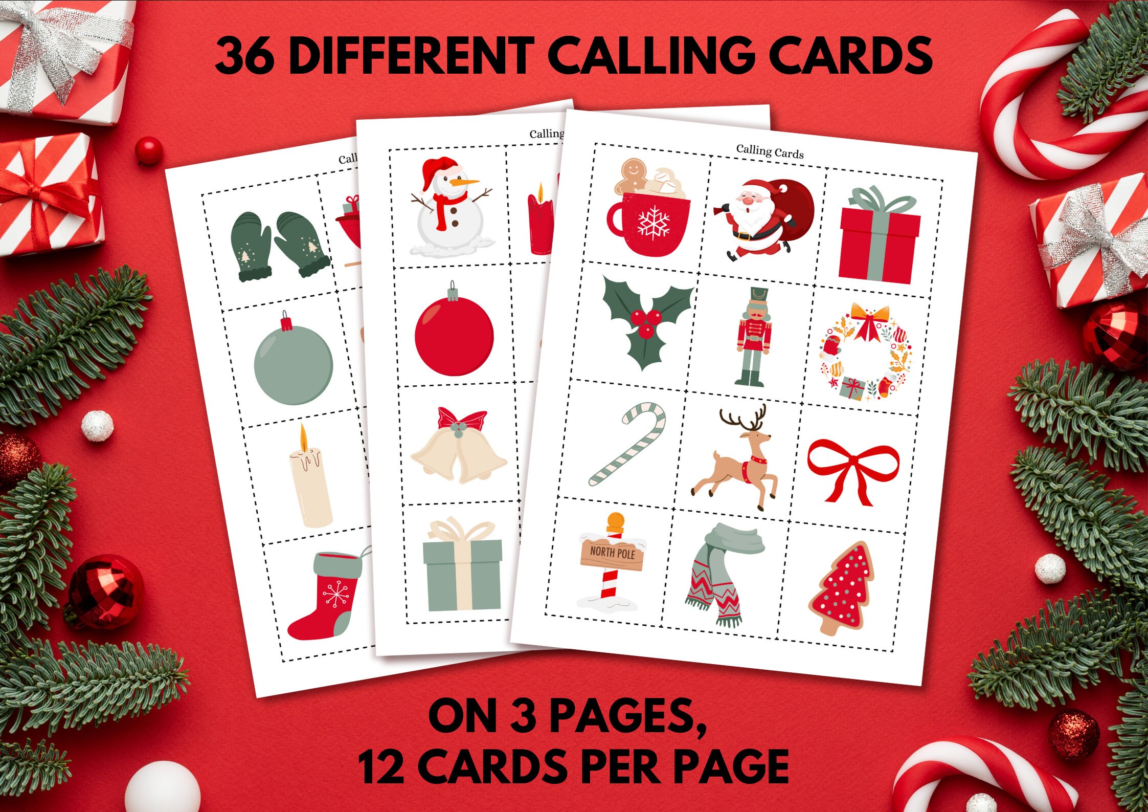 Christmas Bingo Party Games December, Xmas Family Games, Friendsmas ...