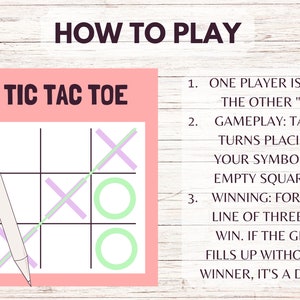 Tic Tac Toe Game, Family Fun Activities, Colorful Class Activity ...