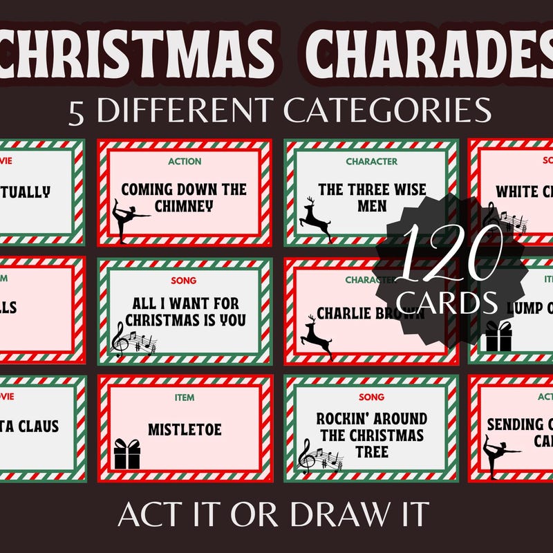 Printable Charades Adult - Etsy