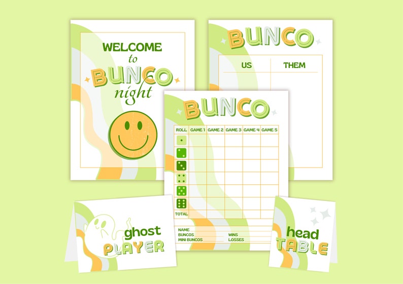 Retro Bunco Reunion Games, Dice Game for Family Game Night, Printable ...
