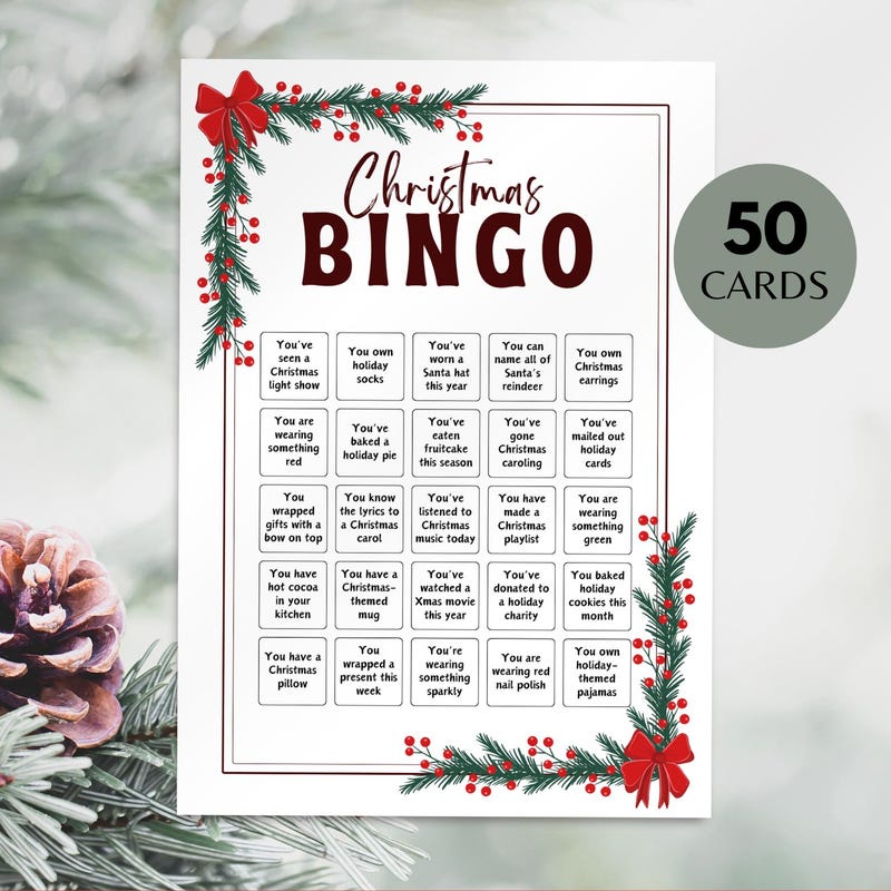 Christmas Words Bingo - Etsy