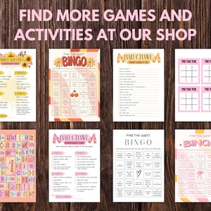 Bar Crawl Bingo, Birthday Bar Crawl Printable, Ladies Night Scavenger ...