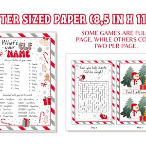 Printable Elf Kit Christmas Games and Activities, Elf Arrival Advent ...