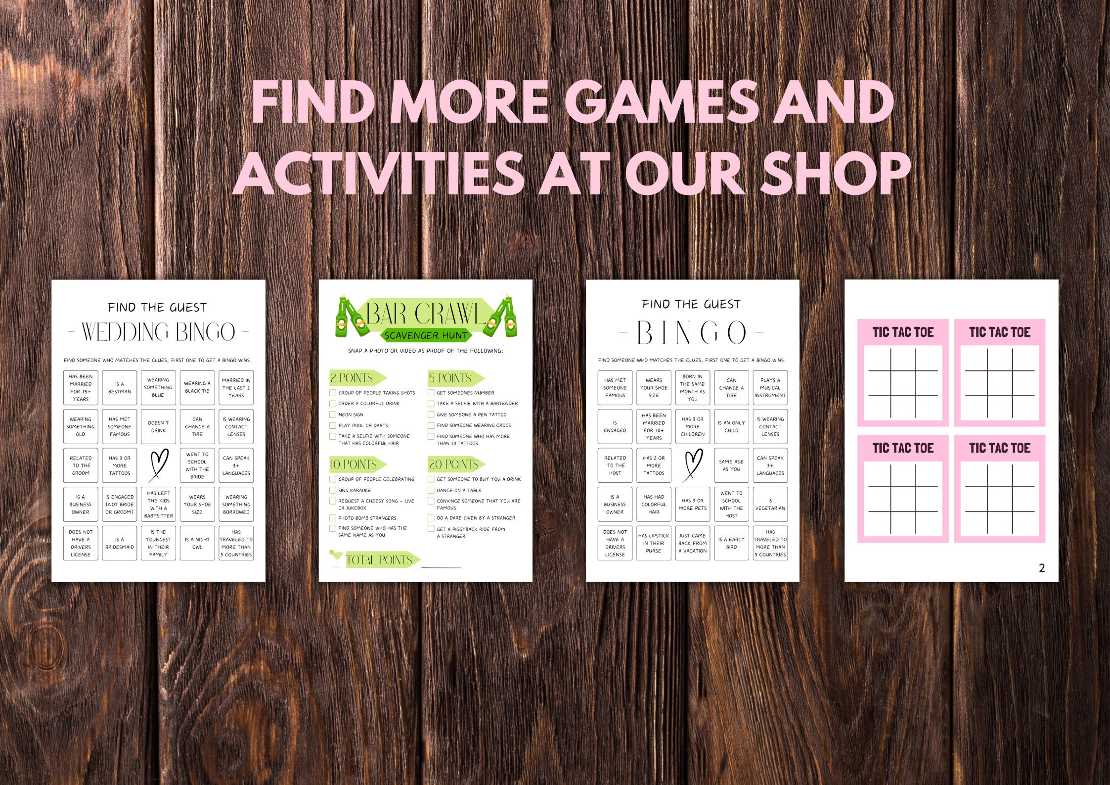 Bar Crawl Scavenger Hunt, Ladies Night Game, Printable Bachelorette ...
