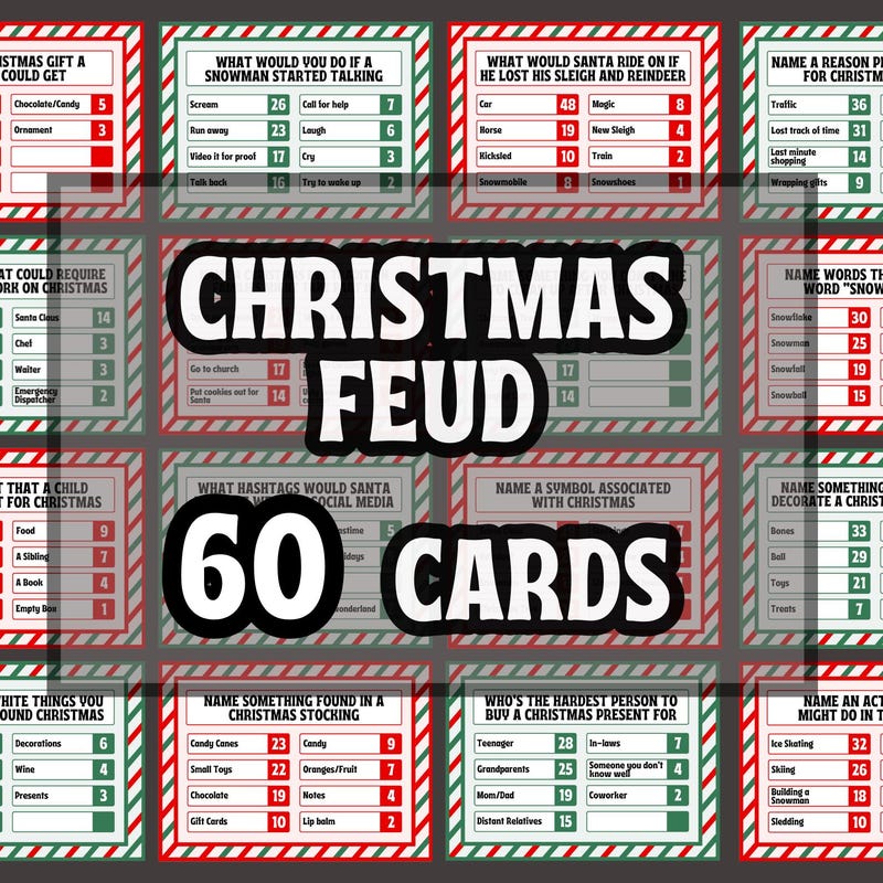 Family Xmas Games - Etsy