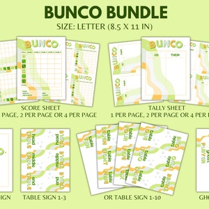 Retro Bunco Reunion Games, Dice Game for Family Game Night, Printable ...