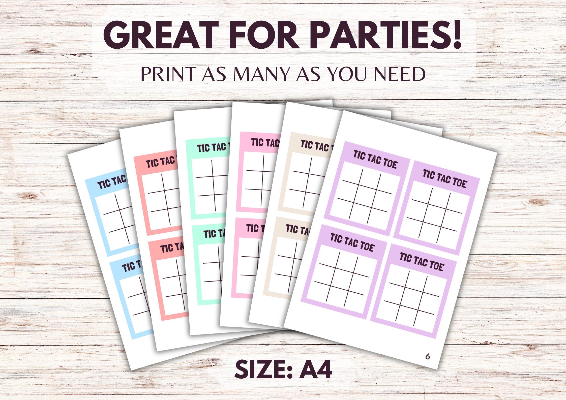 Tic Tac Toe Game, Family Fun Activities, Colorful Class Activity ...