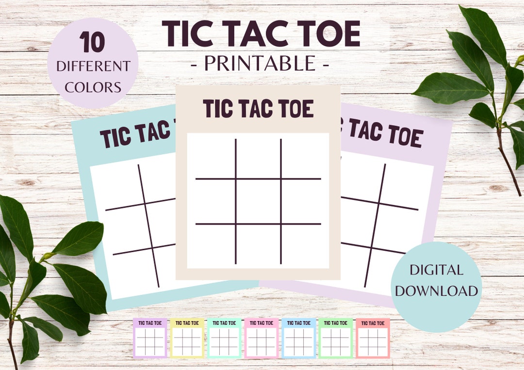 Tic Tac Toe Game, Family Fun Activities, Colorful Class Activity ...