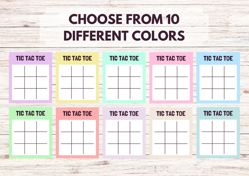 Tic Tac Toe Game, Family Fun Activities, Colorful Class Activity ...