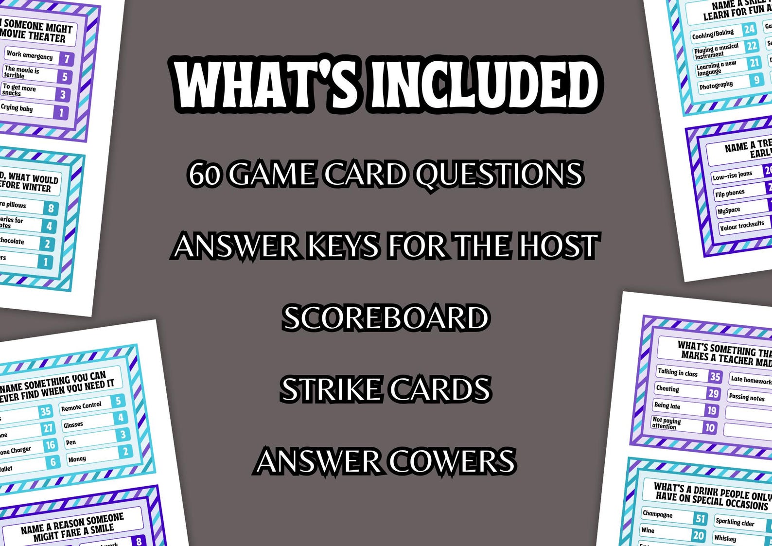 Friendly Feud Trivia Family Reunion Games, Team Building Games, Work ...