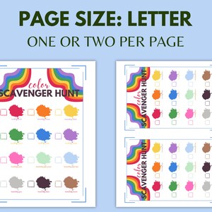 Color Scavenger Hunt Game for Kids, Preschool Teaching Printable Indoor ...
